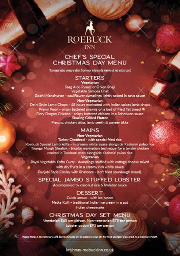 Our Menus | Krishna's Roebuck Inn | Indian Gastro Pub | Divine Dining ...